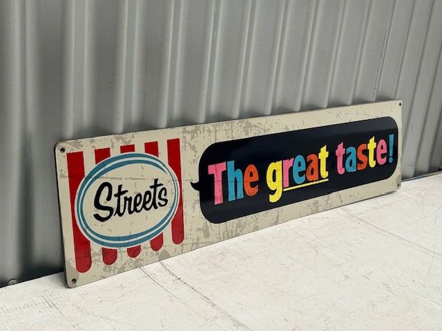 STREETS ICE CREAM THE GREAT TASTE 800 MM X 200 MM METAL SIGN