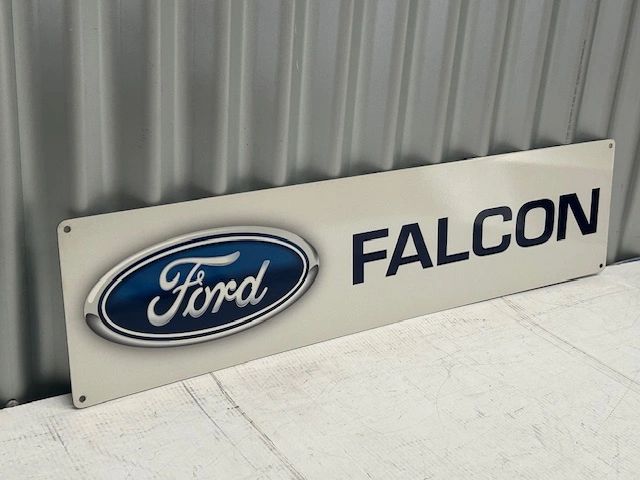 FORD FALCON 800 MM X 200 MM METAL SIGN