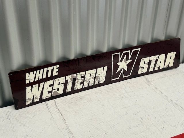 WHITE TRUCKS WESTERN STAR 800 MM X 150 MM METAL SIGN