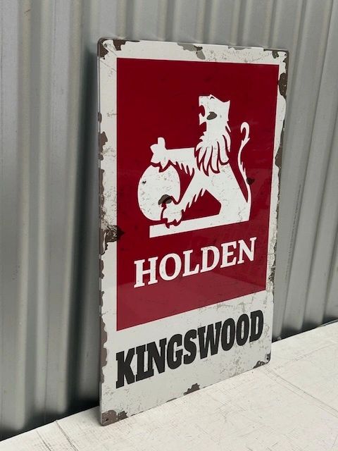 KINGSWOOD HOLDEN DEALERSHIP HUGE 810 MM X 555 MM METAL SIGN