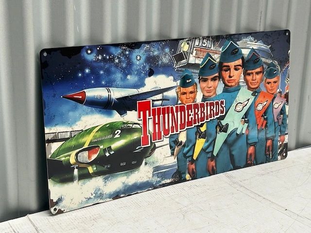THUNDERBIRDS 600 MM X 300 MM METAL SIGN