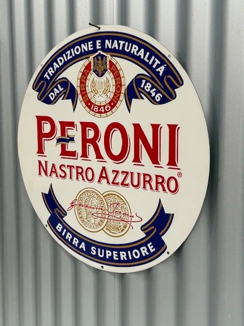 PERONI 560 MM DIAMETER ROUND METAL SIGN