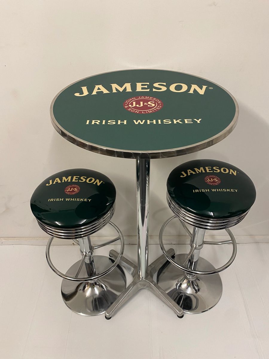 JAMESON BAR TABLE & 2 STOOL PACKAGE