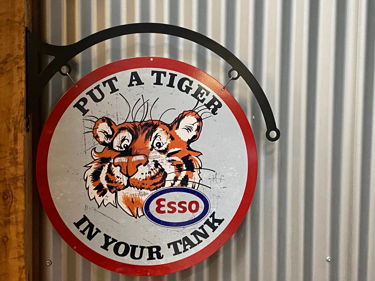 ESSO PUT A TIGER IN YOUR TANK DOUBLE SIDED ROUND HANGING SIGN