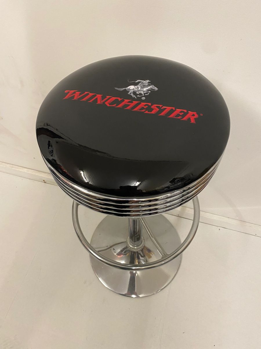 WINCHESTER RIFLES PREMIUM BAR STOOL ADJUSTABLE HEIGHT 360 DEGREE SWIVEL