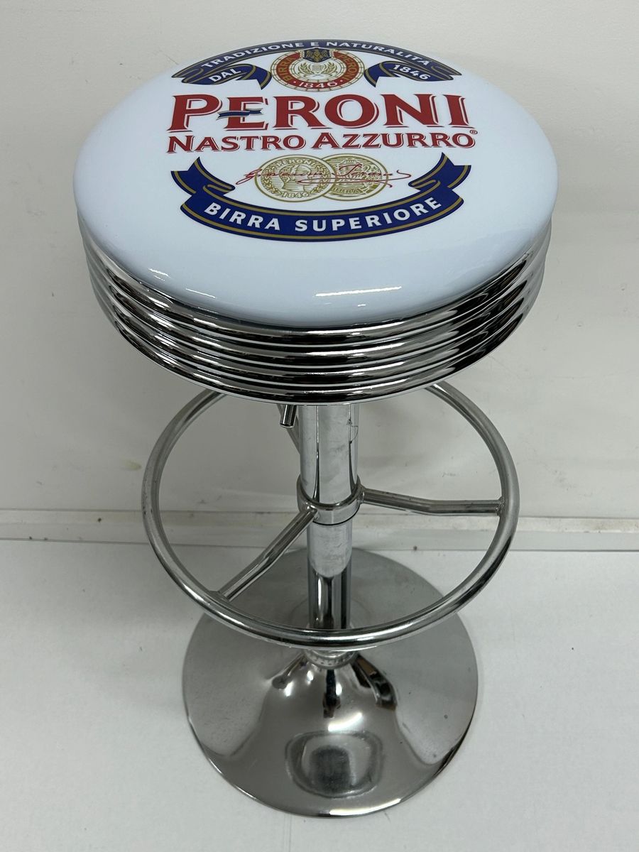 PERONI PREMIUM BAR STOOL ADJUSTABLE HEIGHT 360 DEGREE SWIVEL