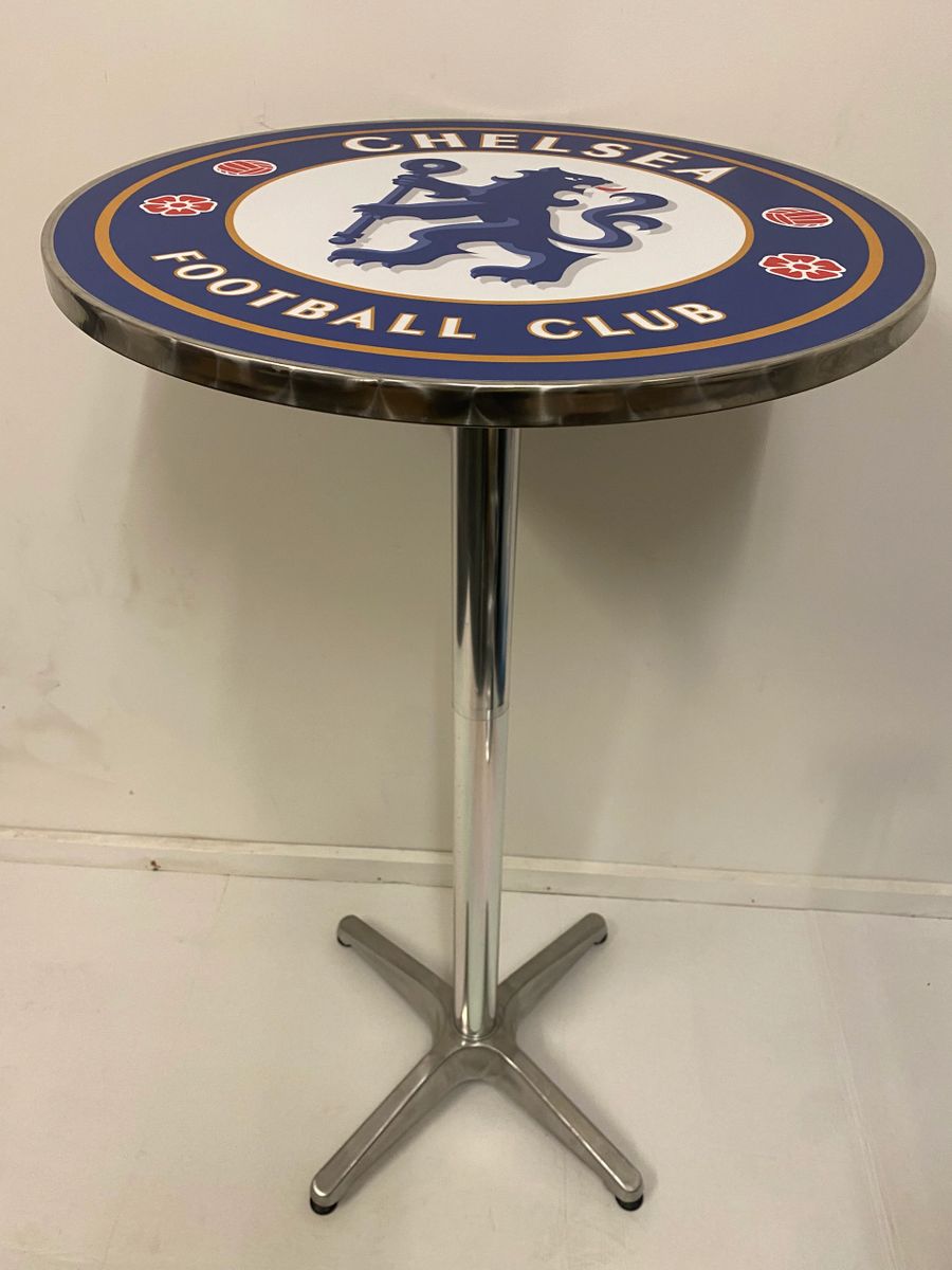 CHELSEA FOOTBALL CLUB BAR TABLE ADJUSTABLE HEIGHT 70 CM - 110 CM