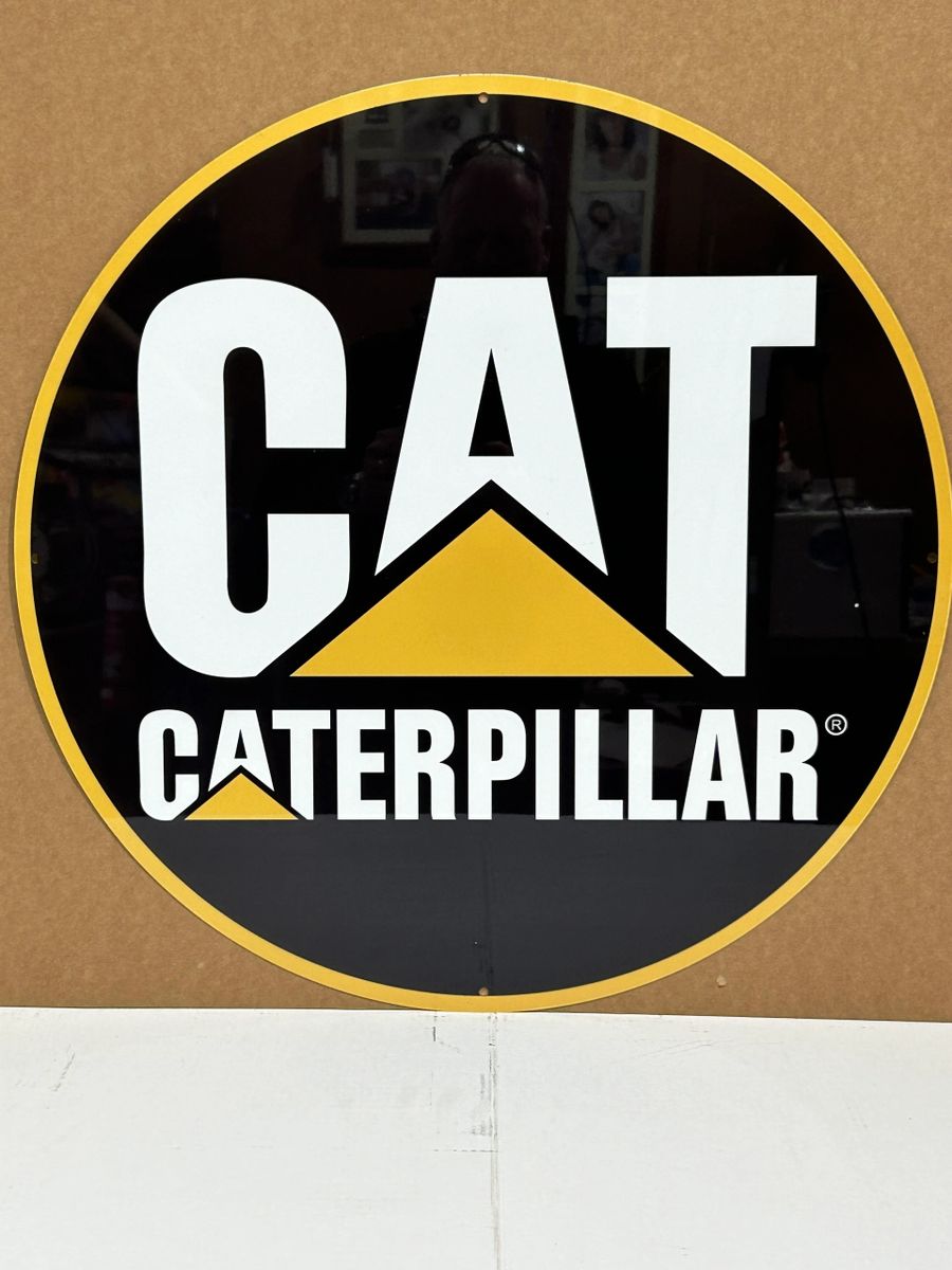 CATERPILLAR CAT 560 MM ROUND METAL SIGN