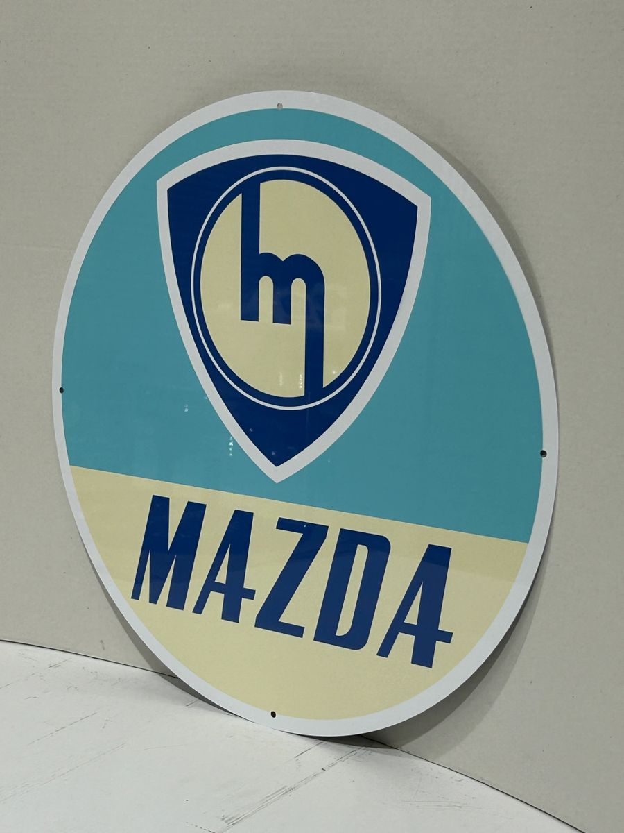 MAZDA 560 MM DIAMETER ROUND METAL SIGN