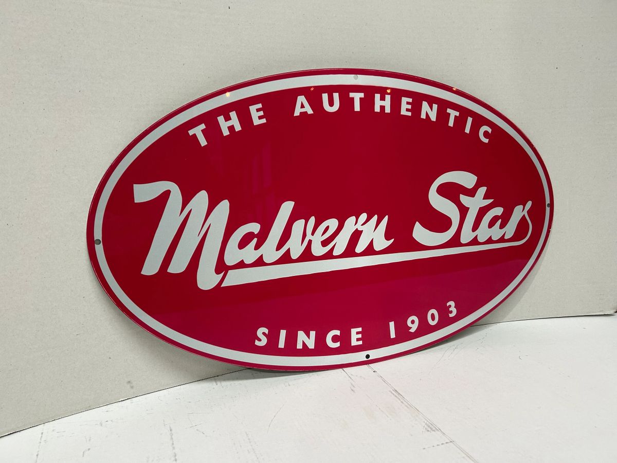 MALVERN STAR 610 MM X 360 MM OVAL METAL SIGN