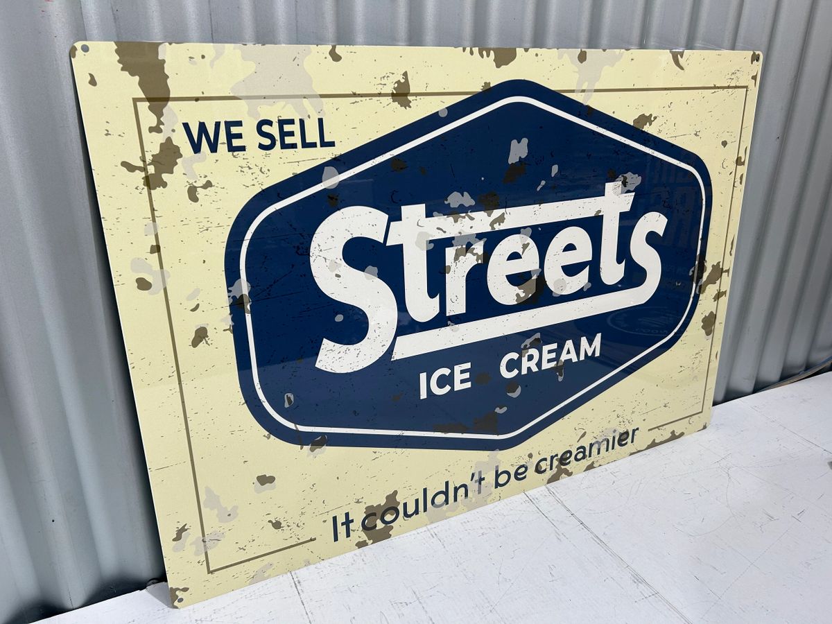 STREETS CREAMIER ICE CREAM HUGE 810 MM X 555 MM METAL SIGN