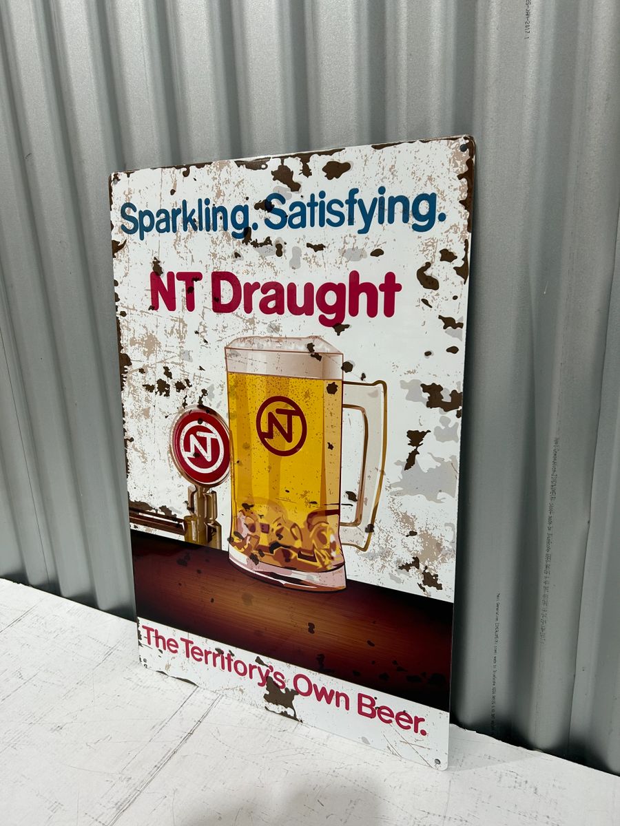NT DRAUGHT 600 MM X 400 MM METAL SIGN