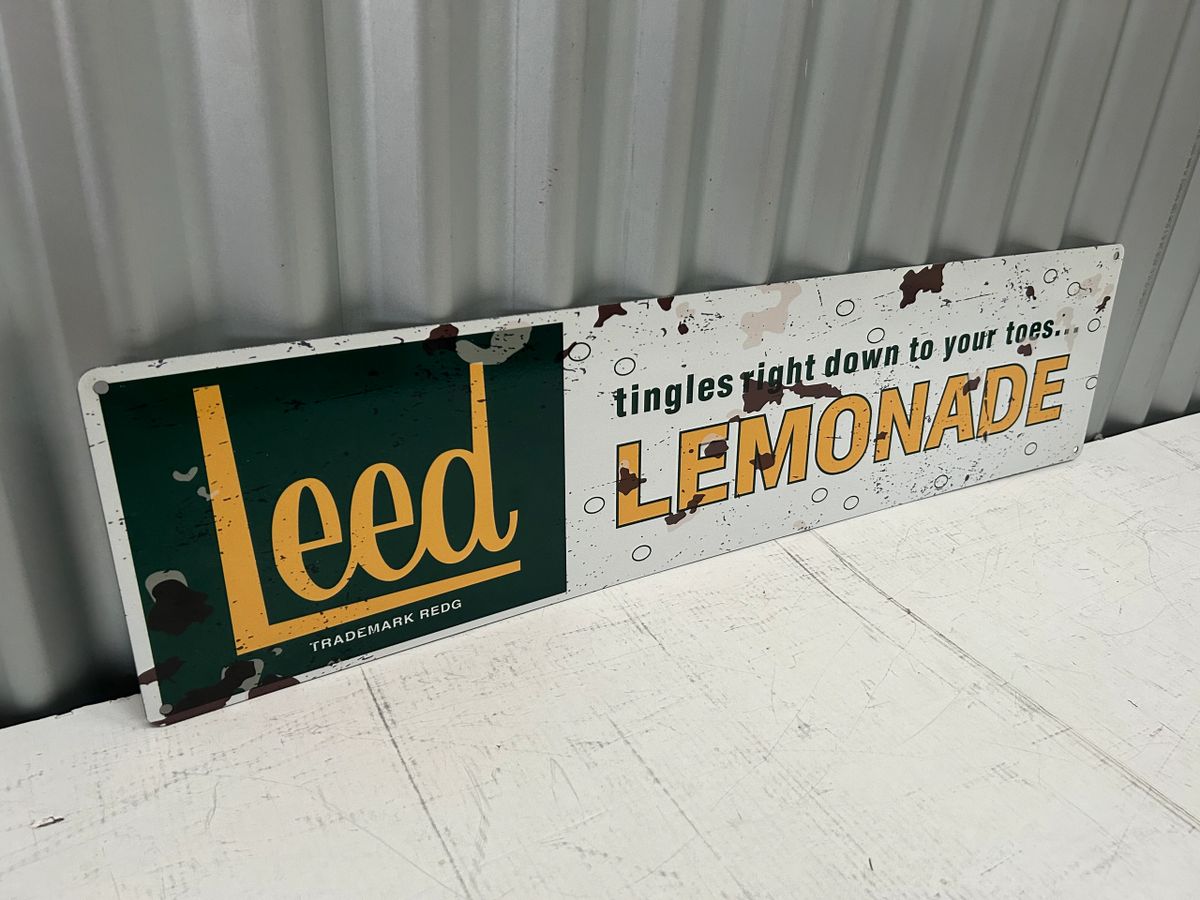 LEED LEMONADE 800 X 200 MM METAL SIGN