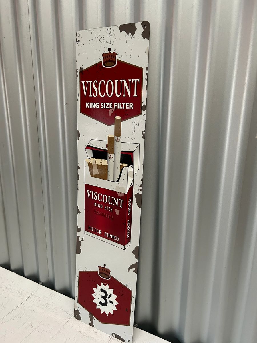 VISCOUNT CIGARETTES 800 X 200 MM METAL SIGN