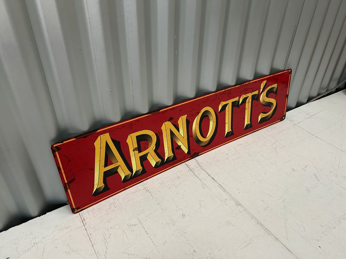 ARNOTTS BISCUITS 800 X 200 MM METAL SIGN
