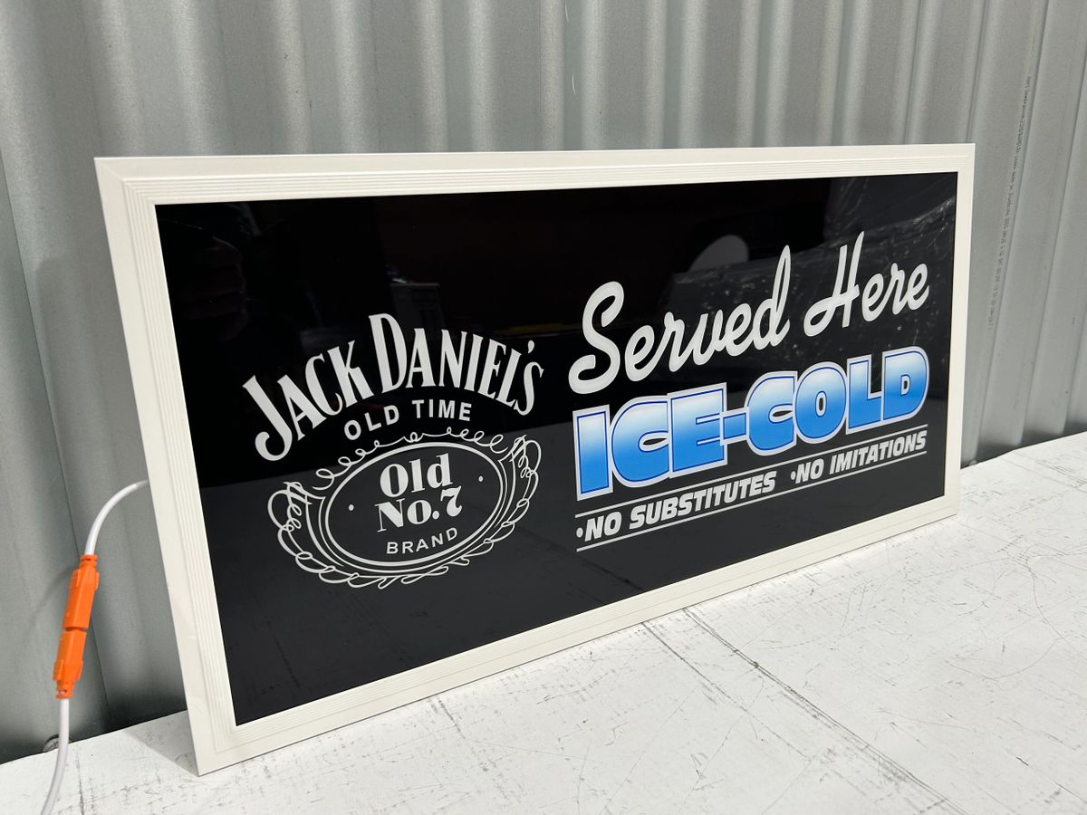 JACK DANIELS FLAT HANGING LED ILLUMINATED SIGN 600 X 300 MM 240 V