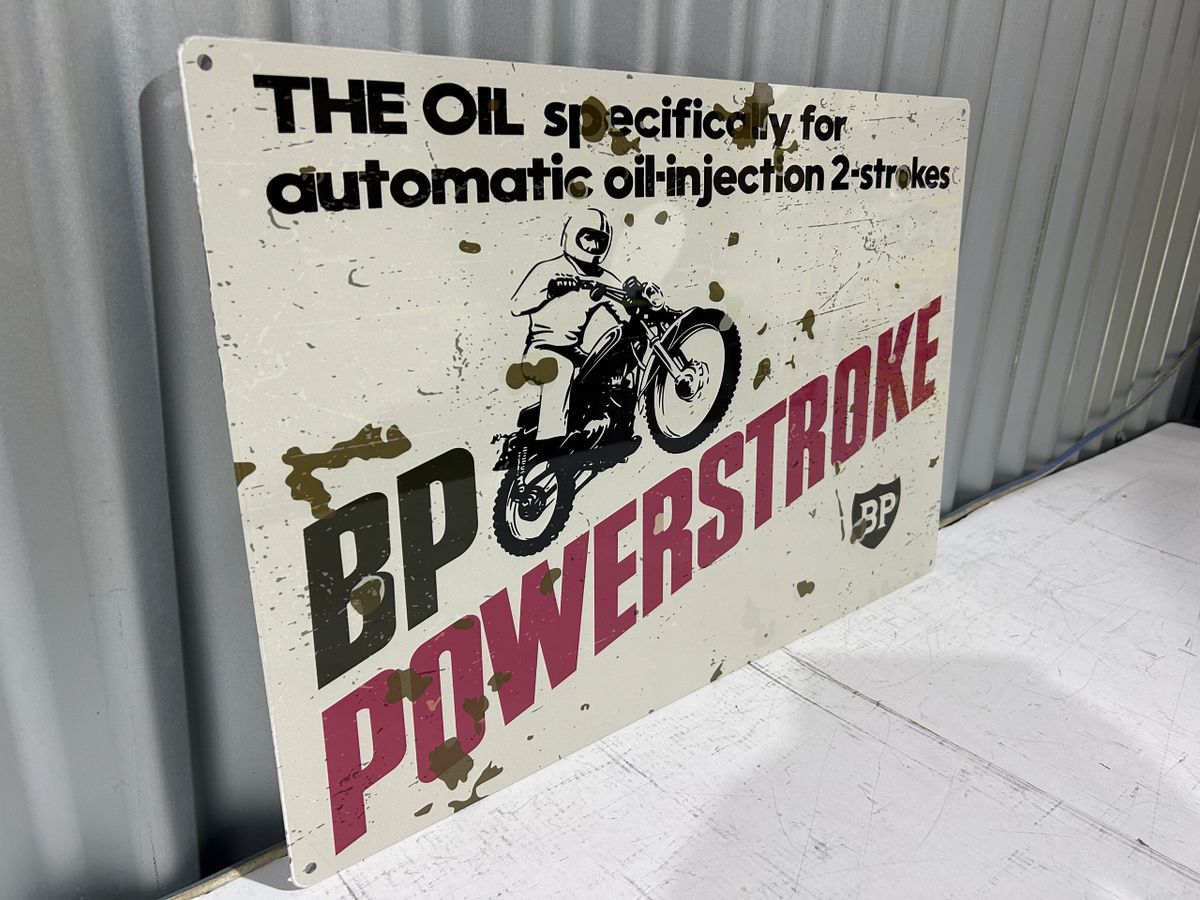 BP POWERSTROKE 600 MM X 400 MM METAL SIGN