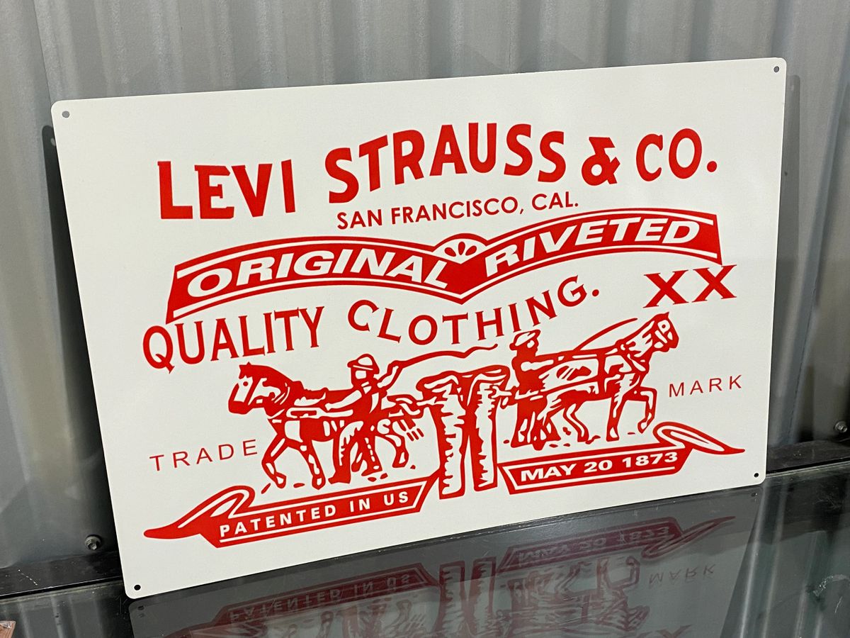 LEVI STRAUSS JEANS 60 X 40 CM PREMIUM METAL SIGN