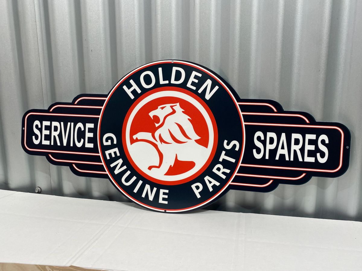 HOLDEN GENUINE PARTS DIE CUT METAL SIGN