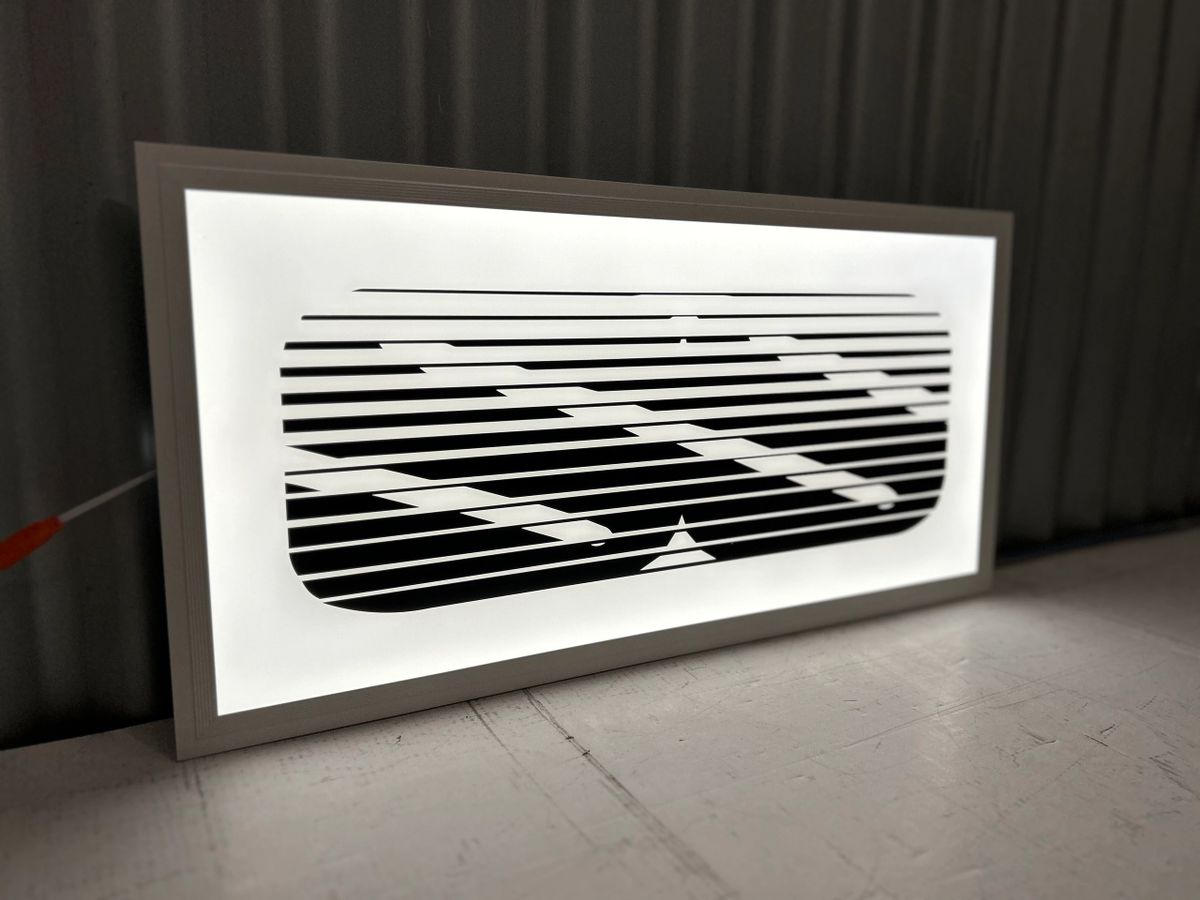 HOLDEN SS COMMODORE LOGO FLAT HANGING LED ILLUMINATED SIGN 600 X 300 MM ...