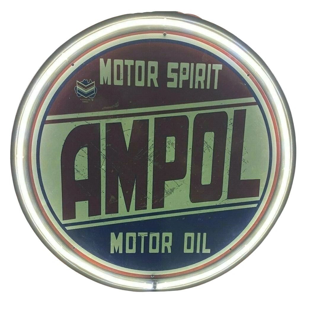 AMPOL MOTOR OIL SPIRIT NEON SIGN