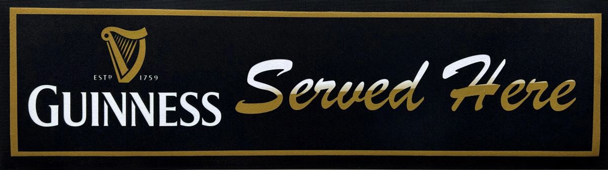 GUINNESS 870 MM X 250 MM BAR RUNNER