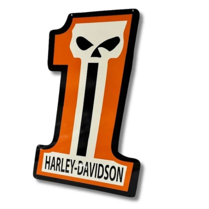 HARLEY DAVIDSON LARGE SIGN LOGO SHIELD HEAVY DUTY DIE CUT 750 X 500 MM