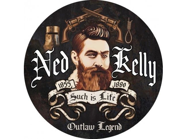 NED KELLY LARGE 560 MM ROUND SIGN