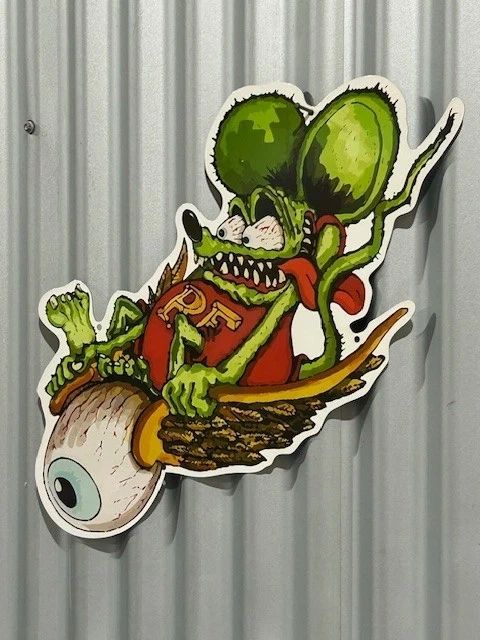 RAT FINK VON DUTCH FLYING EYE BALL PREMIUM QUALITY METAL SIGN 670MM X ...