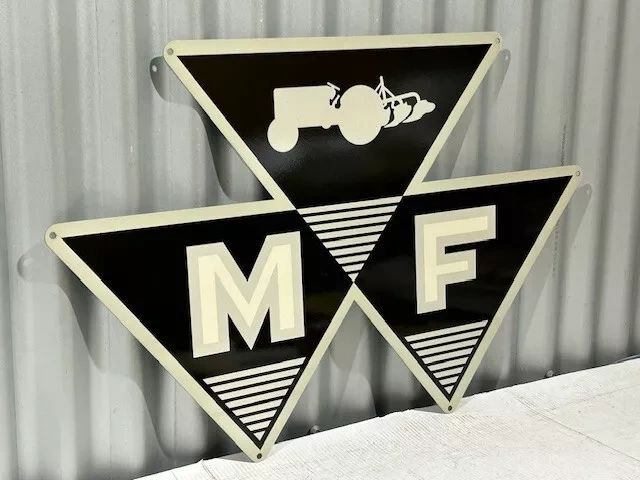 MASSEY FERGUSON SIGN DIE CUT HEAVY DUTY METAL 700 x 470 mm