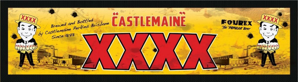 XXXX PREMIUM RUBBER BACKED BAR RUNNER 880 MM X 250 MM