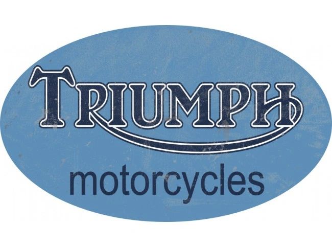TRIUMPH MOTORCYCLES PREMIUM OVAL METAL SIGN