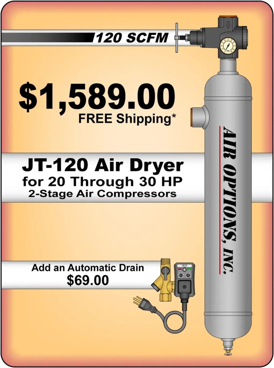 JT-120 AIR DRYER - for 2-Stage Compressors