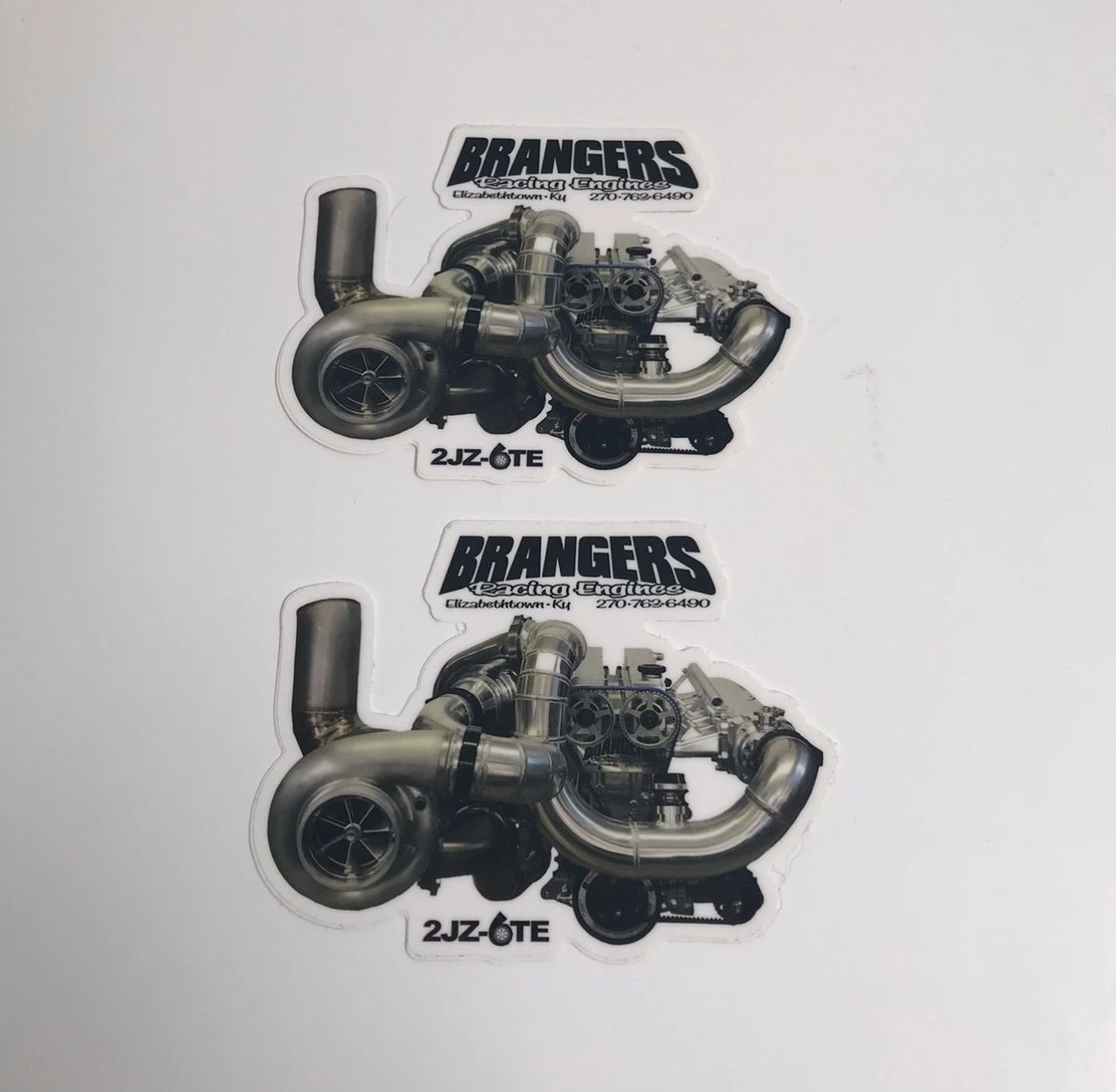 Brangers Racing "ALL BILLET" 2JZ Compound Turbo Sticker Worlds First