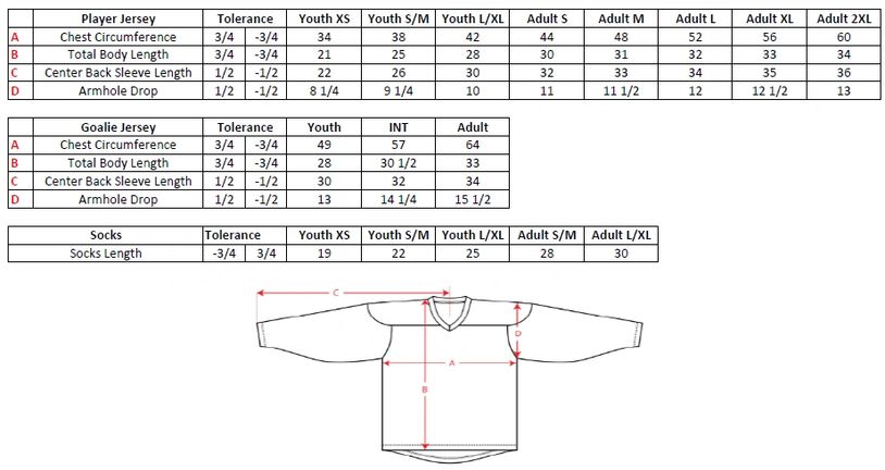 Uniform Sizing Chart