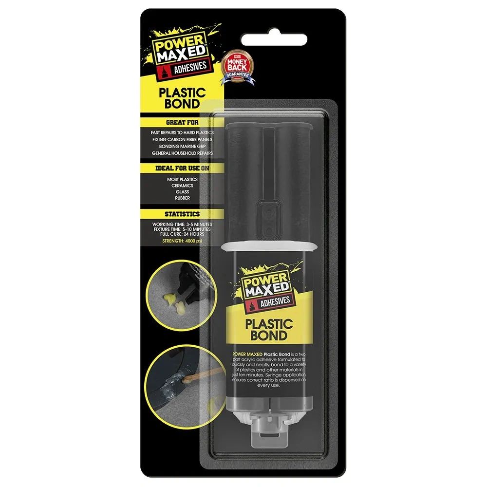 Power Maxed Plastic Bond Epoxy Syringe 28g