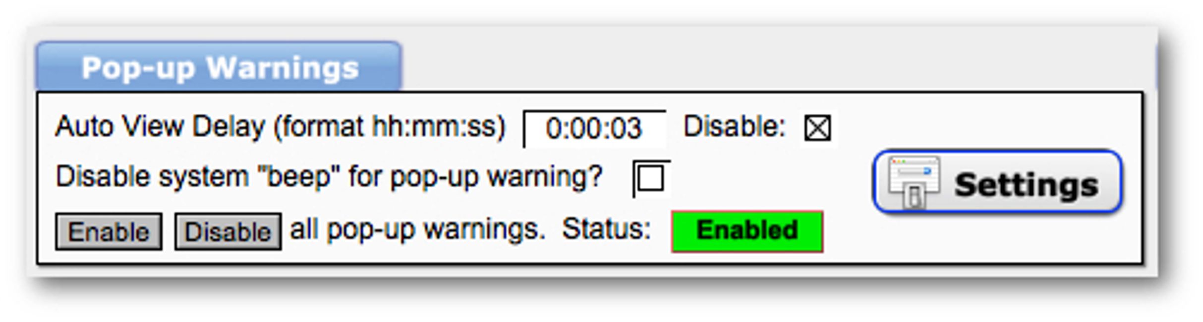Pop-up Warnings | HiPerSoft Corporation Pop-up Warnings | HiPerSoft Corporation