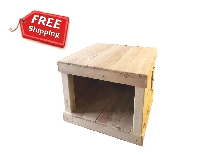 MEDIUM Cat Platform Table with underside FEED STATION