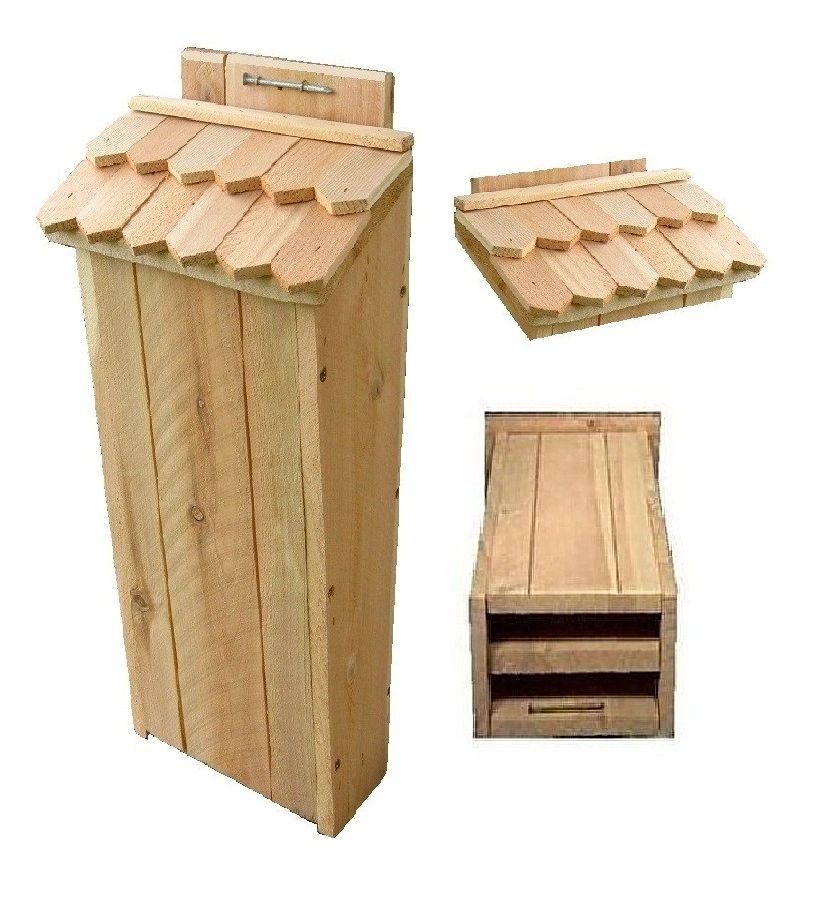LARGE Bat House shelter box - SHAKER SHINGLE Roof