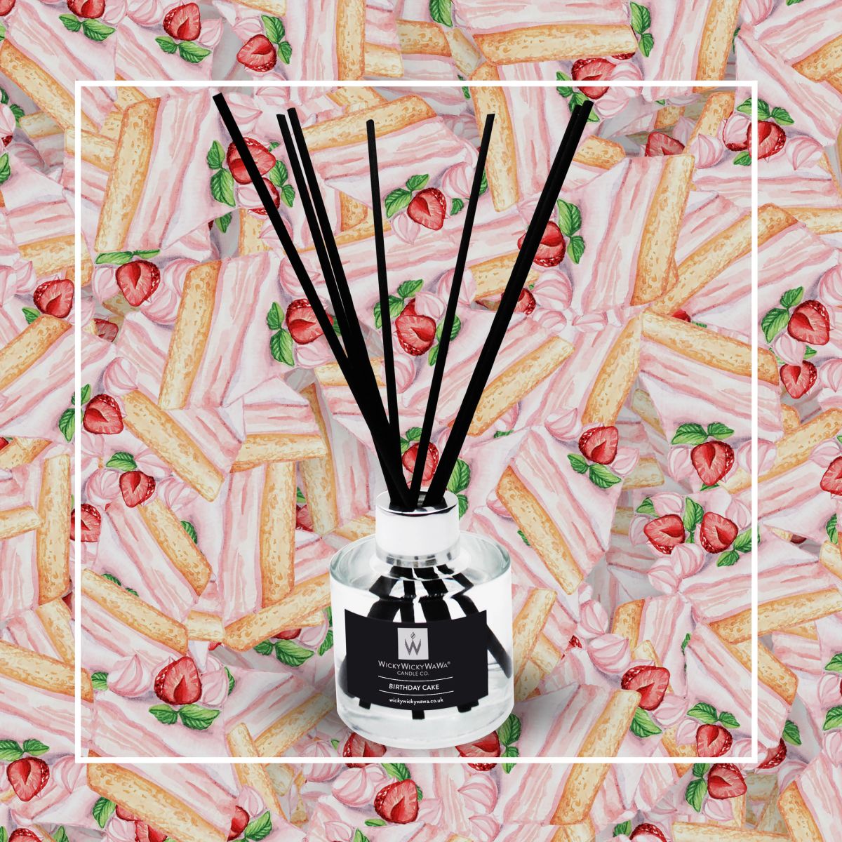 Birthday Cake - Highly Scented 100ml/200ml Reed Diffuser or 100ml/200ml ...