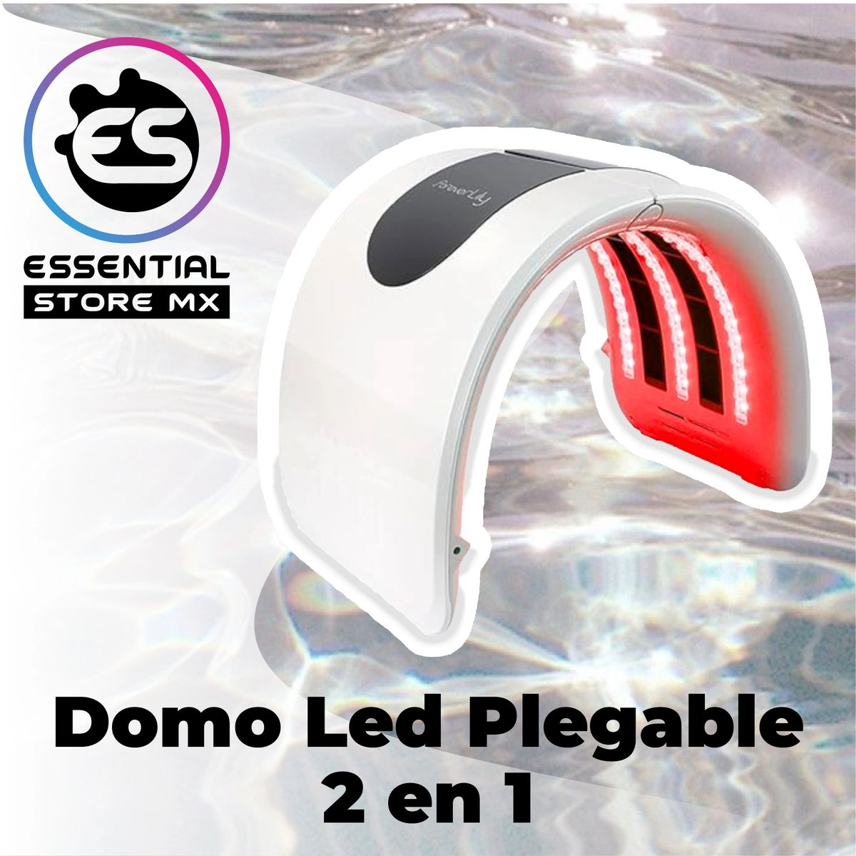 Domo Led Plegable 2 en 1 Terapia de Calor y 7 colores, 30-60