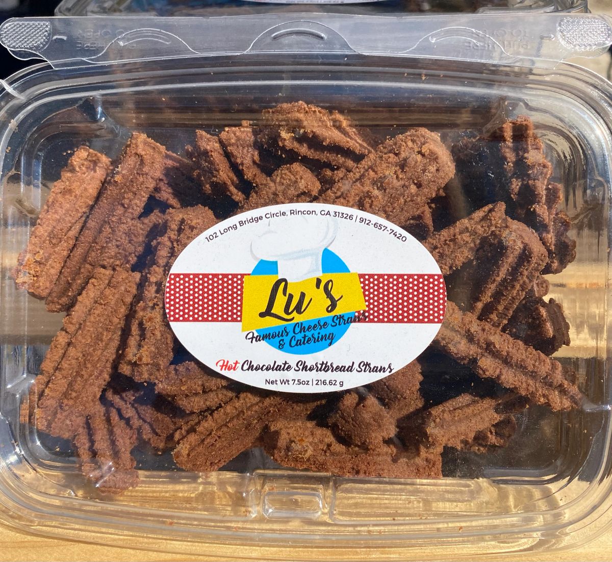 Lu's HOT Chocolate Shortbread Straws- Medium