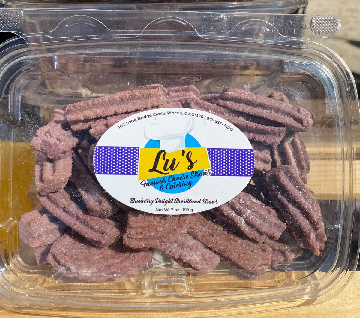 Lu's Blueberry Delight Shortbread Straws- Medium