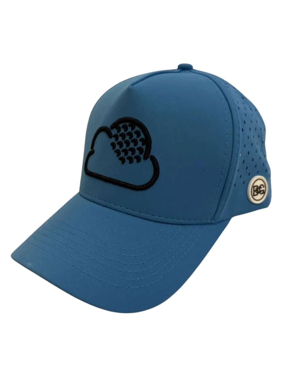 Blue Golf Hat with Black Cloud Logo