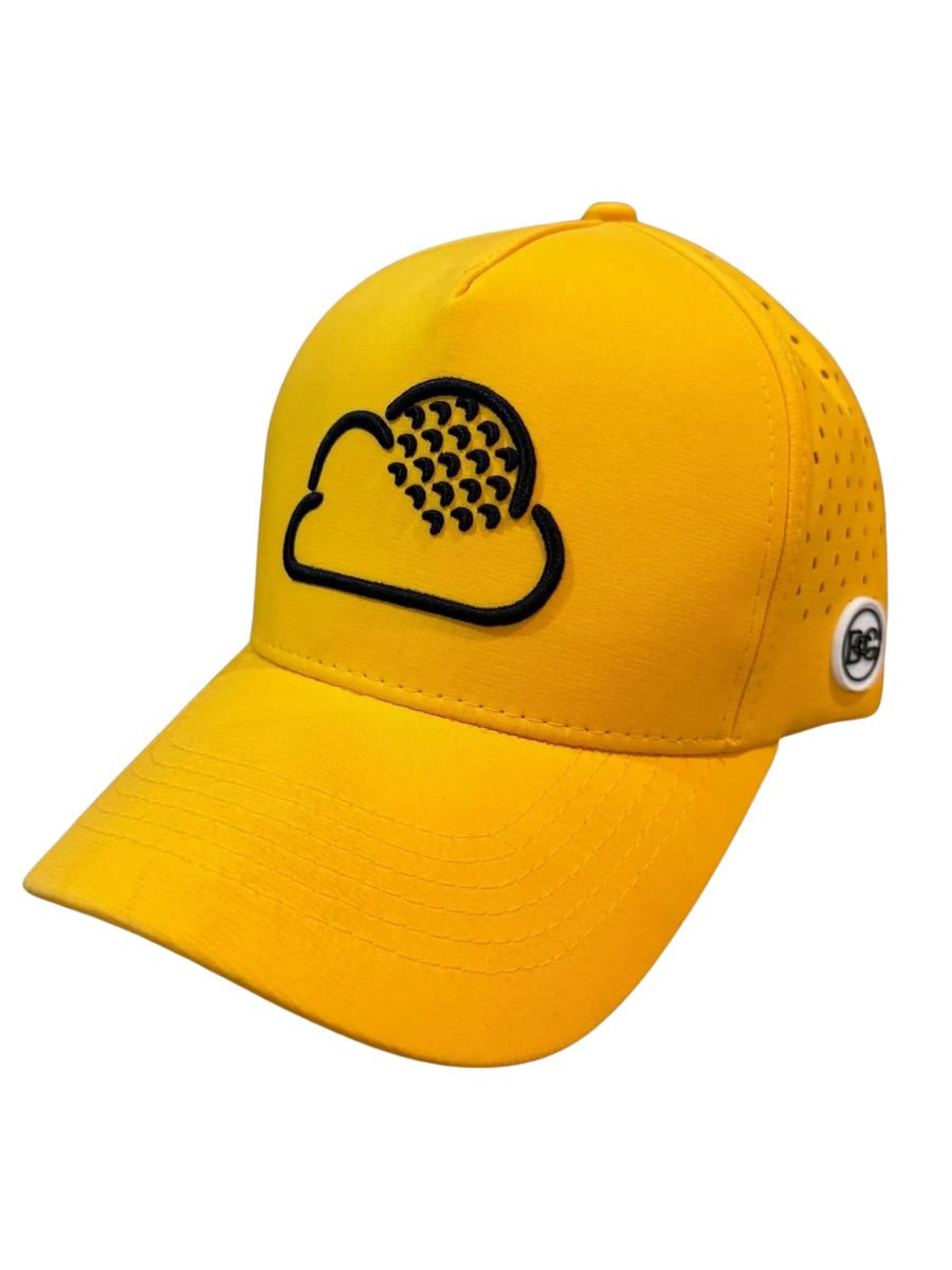 Pittsburgh Yellow Golf Hat with Black Cloud Logo