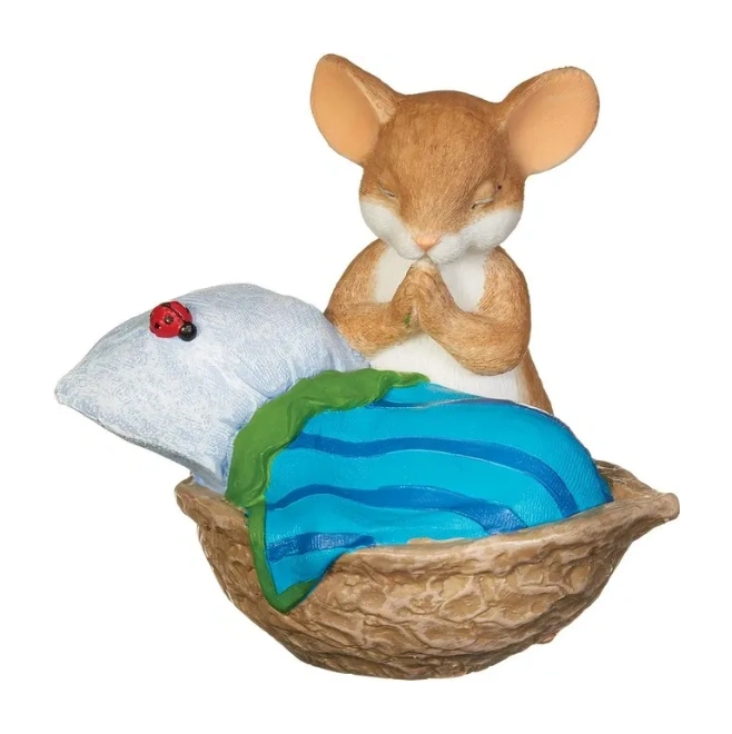 Charming Tails Praying Mouse with Walnut ~ Praying for You