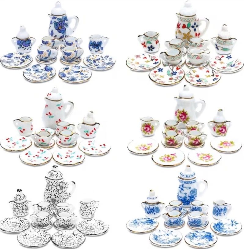 Porcelain Tea Party Set - Holly, Molly, Polly, and Dolly Size!