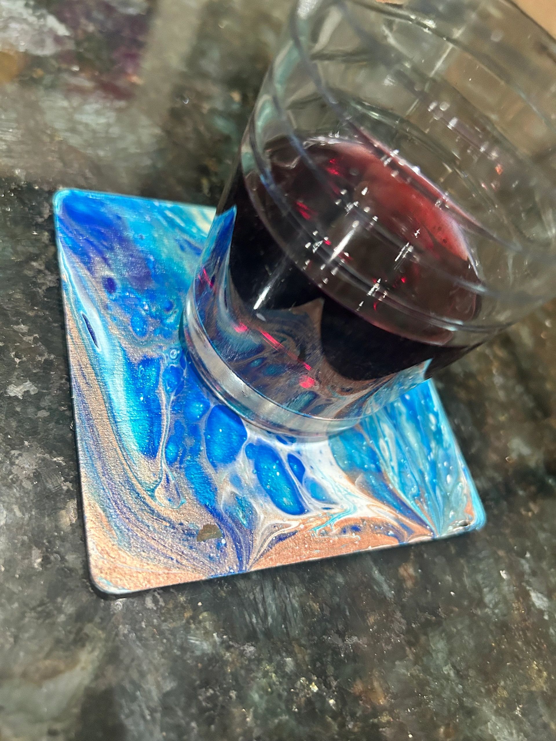 Paint Pour Coasters in Summerfield