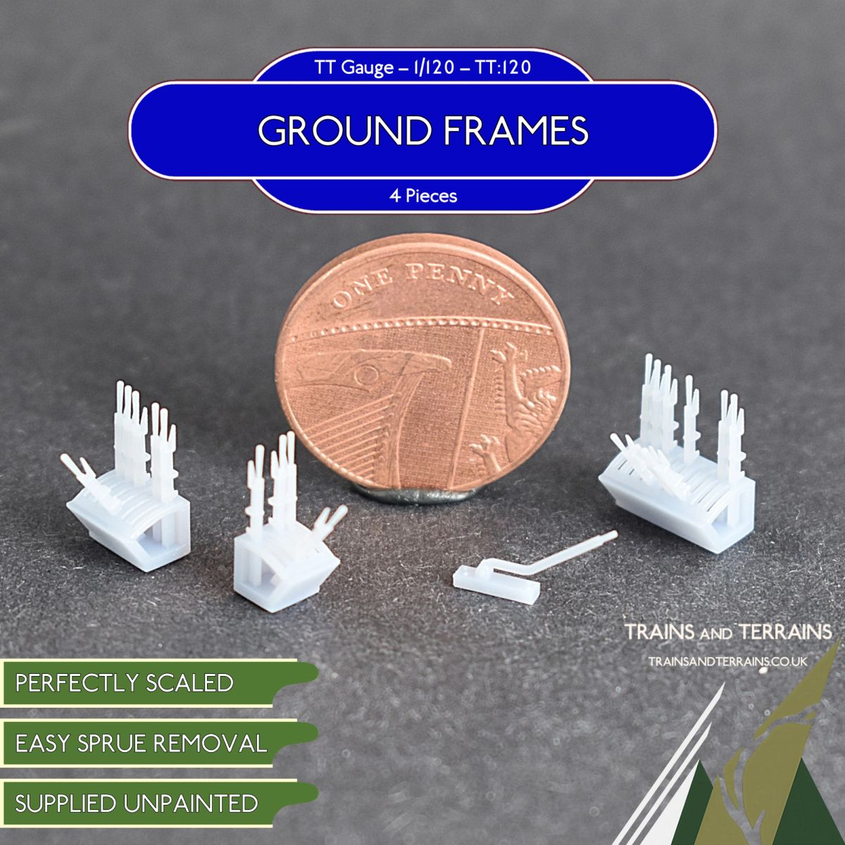 Point Lever Ground Frames (x3 sizes) - TT Gauge (1/120) TT:120
