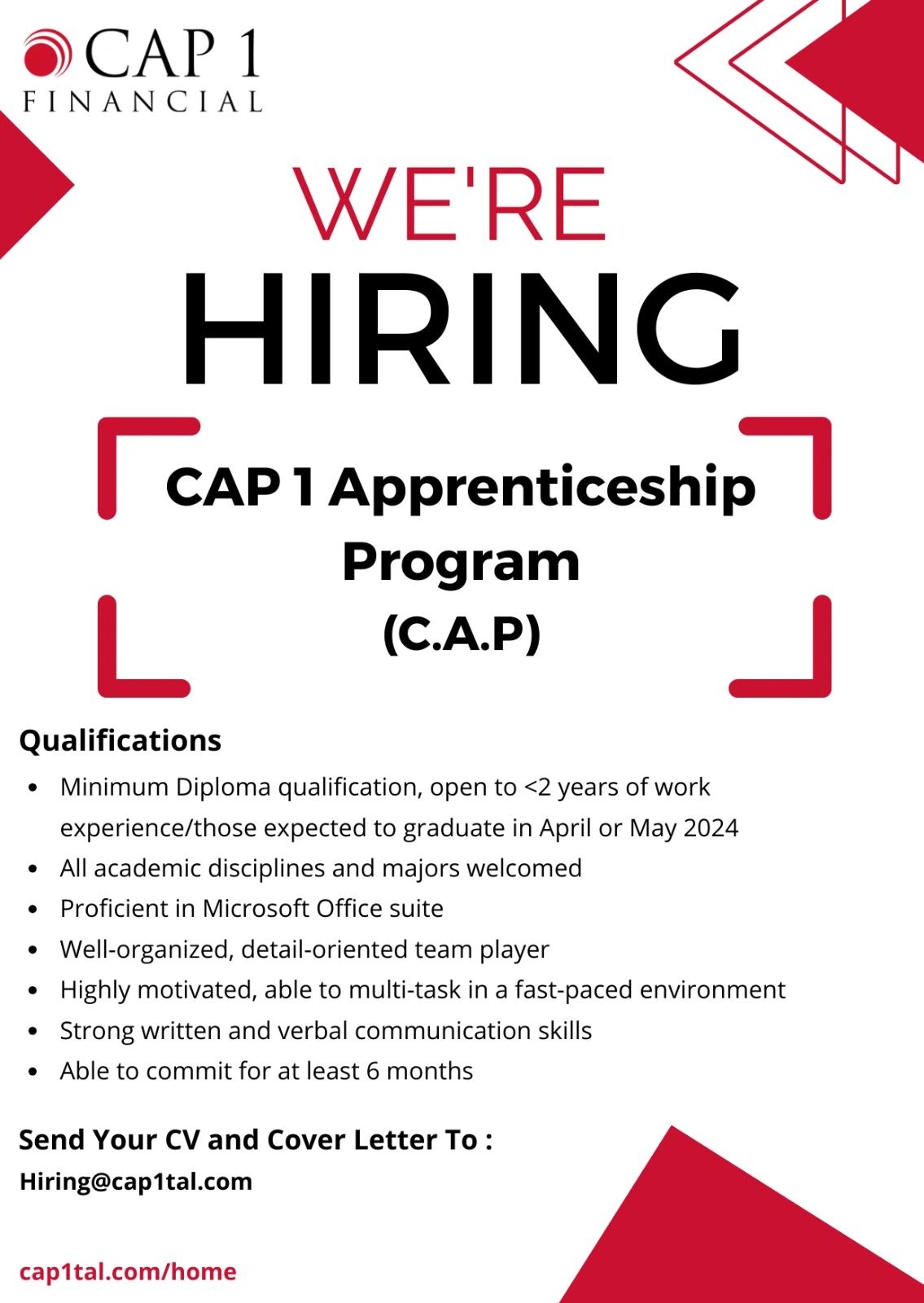 CAP 1 Apprenticeship Program